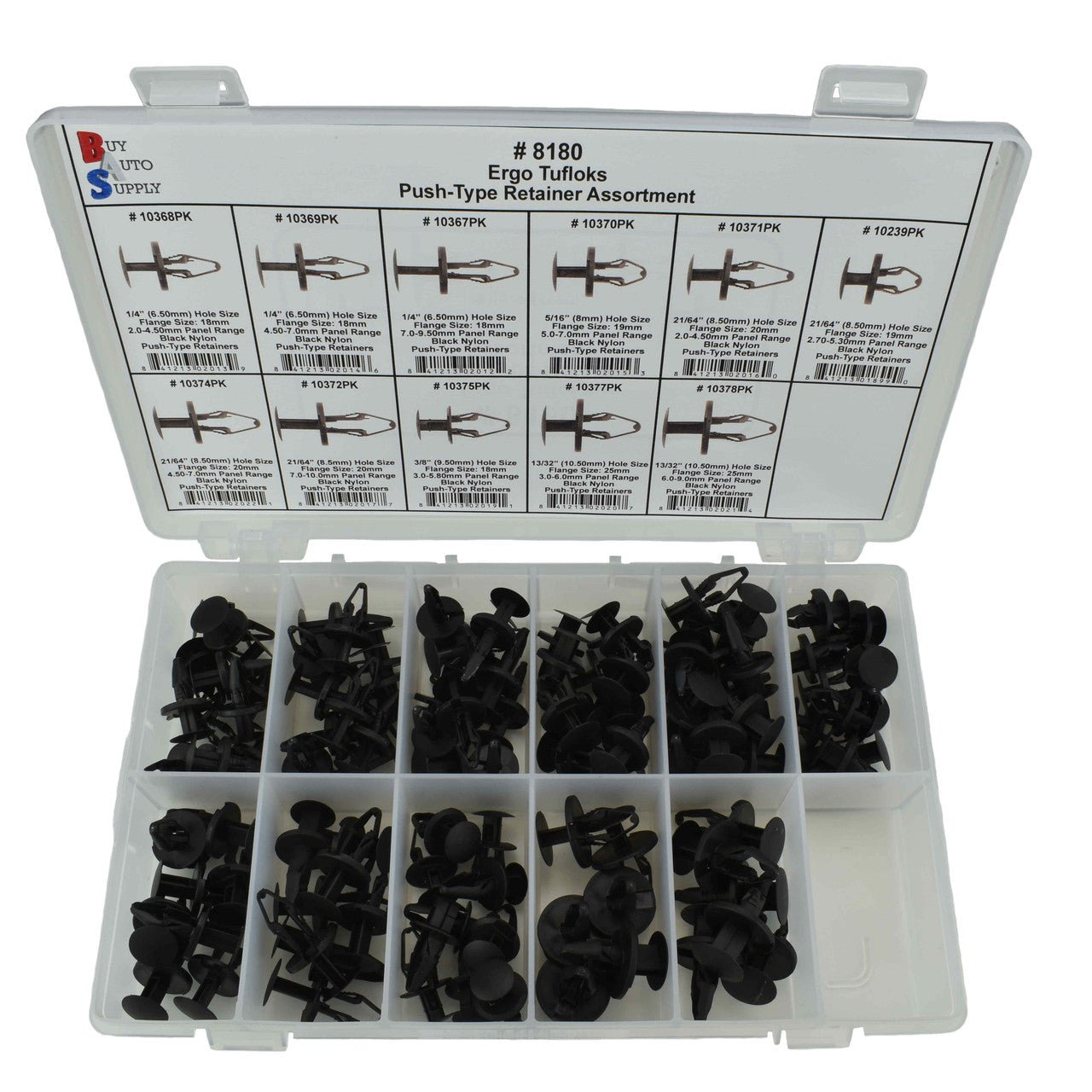 8180 - Ergo Tuflok Clip Kit - 11 Styles / 110 Pieces – Buy Auto Supply